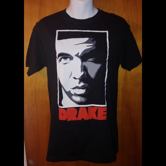 Hanes | Shirts | Aubrey Drake Graham Rapper Y2k Black White Red Graphic ...